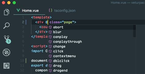 intellisense for event modifiers in html · issue 780 · vuejs vetur · github