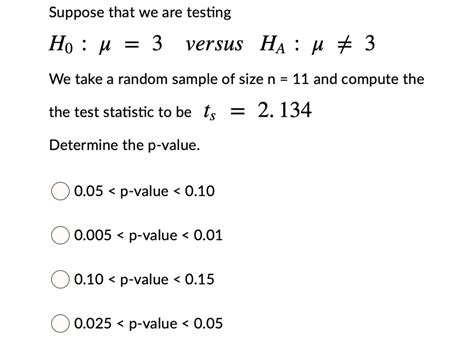 solved suppose that we are testing ho h 3 versus ha p 3 we take a random sample of size