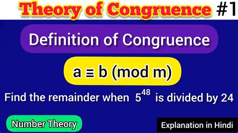 theory of congruence number theory congruence define congruence maths analysis in