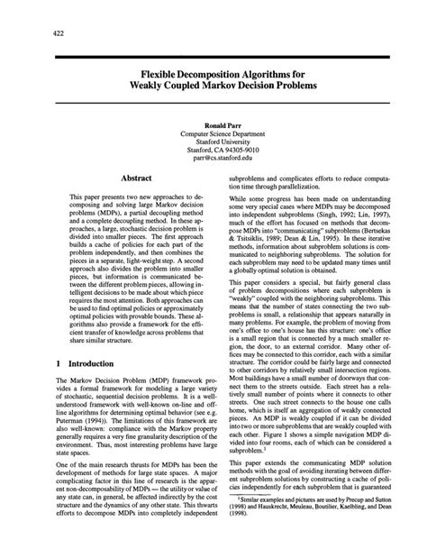 flexible decomposition algorithms for weakly coupled markov decision problems deepai
