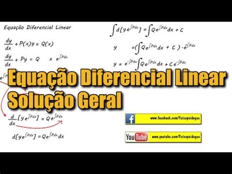 Equação Diferencial Linear Solução YouTube