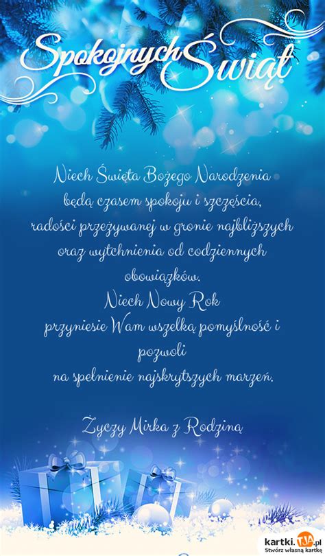 Niech Nowy Rok przyniesie Wam wszelką pomyślność i pozwoli na