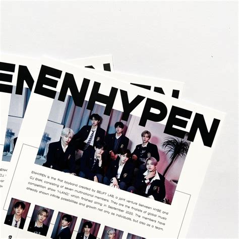 Enhypen Poster Print A5 Etsy