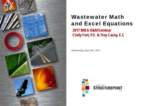 Pdf Wastewater Math And Excel Equations Indianapolis Pdf