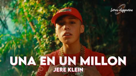 UNA EN UN MILLON JERE KLEIN Letra Lyric YouTube