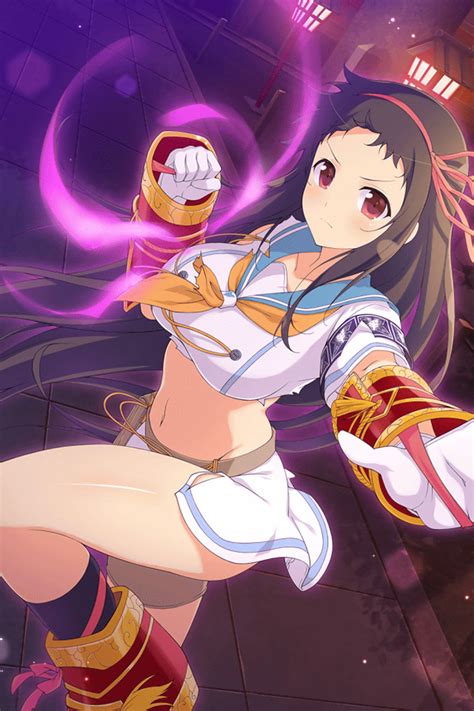 senran kagura 閃乱カグラ ayame big navel official art mypost mypost