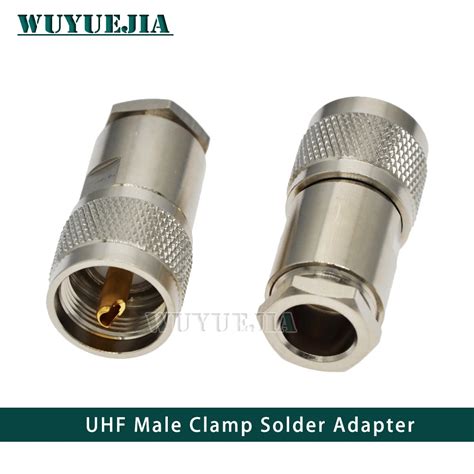 1Pcs UHF Female Male PL259 SO239 Clamp Solder LMR400 RG8 RG213 RG214