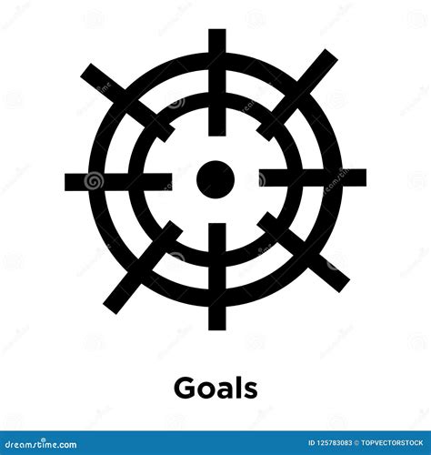 Vector Del Icono De Las Metas Aislado En El Fondo Blanco Concepto Del