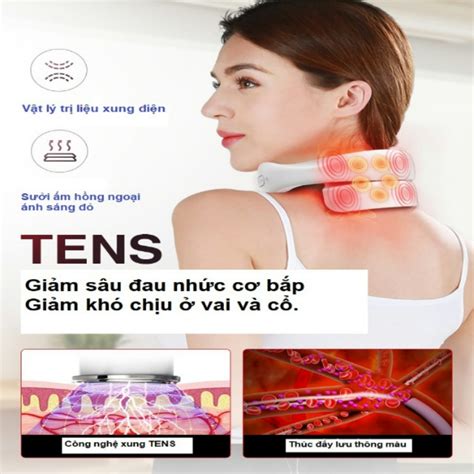 Mua Máy Massage Cổ Vai Gáy Nâng Cấp 9D Mát Xa Xung Điện Với 5 Điểm