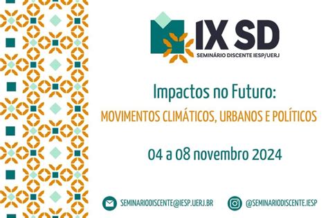 IX Seminário Discente do IESP UERJ Programação completa IESP