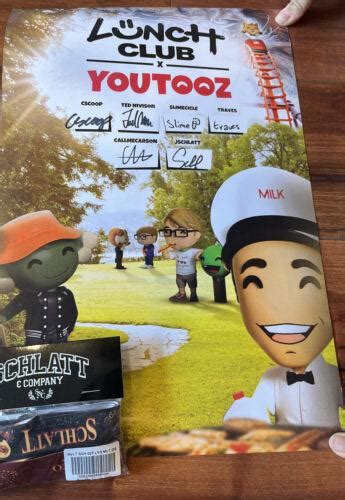 Signed Lunch Club Poster Youtooz And Jschlatt Lanyards 4555971639