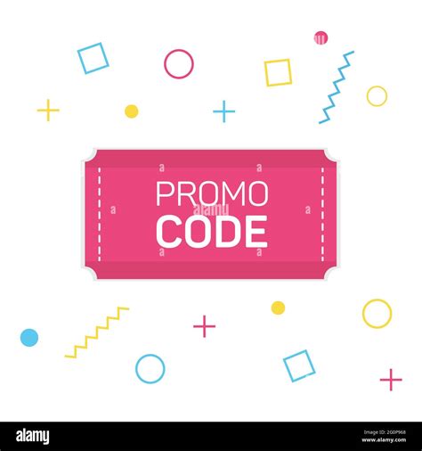 Promo Code Coupon Code Flat Vector Set Design Illustration On