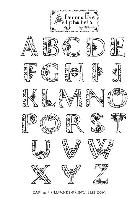 Printable Font Styles