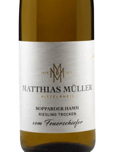Matthias Müller Bopparder Hamm Riesling Trocken Vom Feuerschiefer