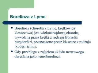 Objawy Oczne Boreliozy Ppt
