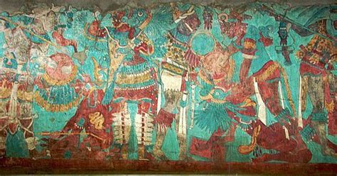 Mural De La Batalla En Cacaxtla Street Art Art Painting