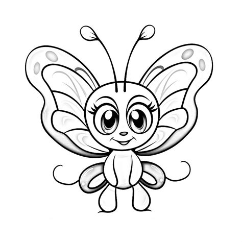 Dibujo 46 de Mariposa para niños para colorear