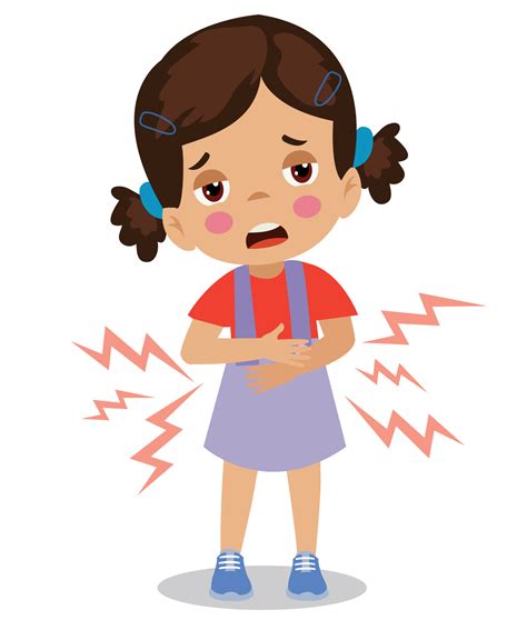 lindo niño enfermo con dolor de estómago 14829926 Vector en Vecteezy
