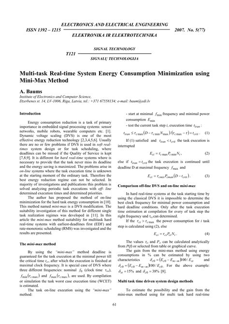 pdf multitask real time system energy consumption minimization using minimax method