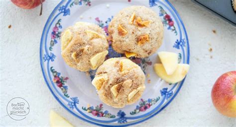 Einfache saftige Apfel Muffins mit Joghurt Backen macht glücklich