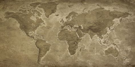 Tableau Aluminium Dibond Mappemonde Vintage Achat