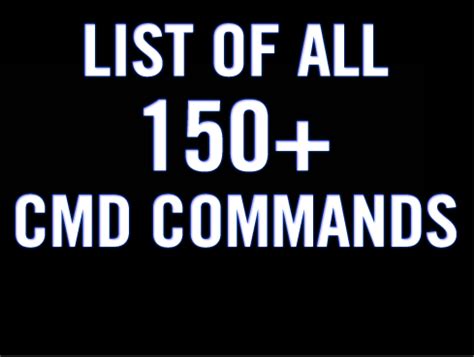 Command Prompt Commands Alphabetical List Of All Commands In Windows