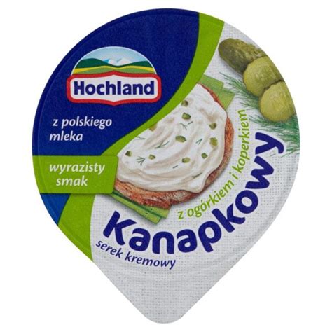 Hochland Kanapkowy Serek kremowy z ogórkiem i koperkiem 130 g