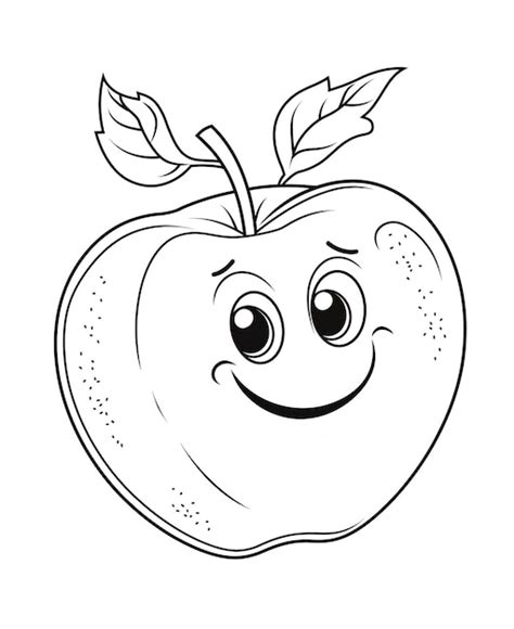 An Apple With A Smiley Face Drawn On It Premium AI Generated Image