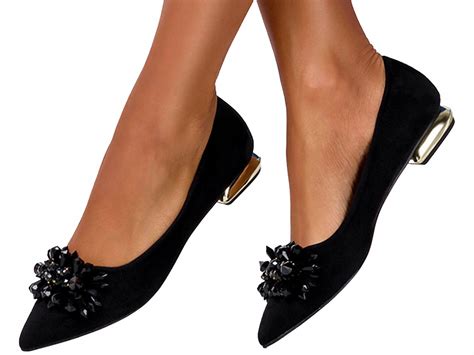 BALERINY DAMSKIE PÓŁBUTY NISKI OBCAS 39 13793755709 Allegro pl