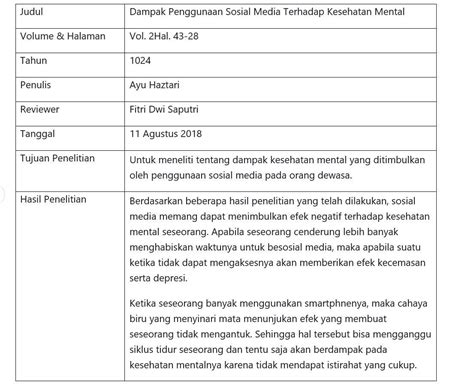 Detail Contoh Review Artikel Ilmiah Koleksi Nomer