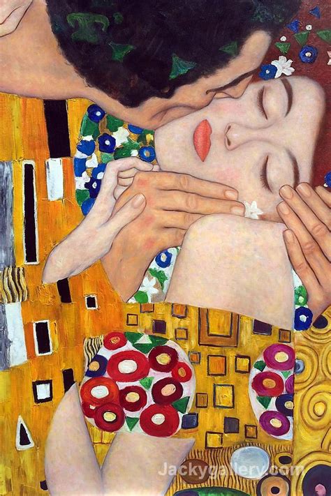 The Kiss Close Up By Gustav Klimt Paintings Reproduction For