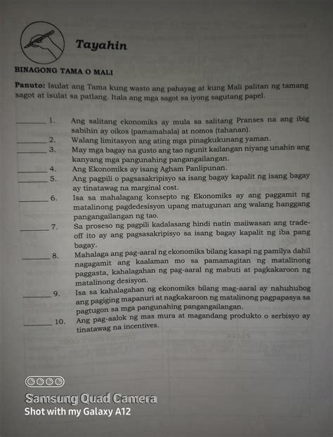 Isulat Ang Tama Kung Wasto Ang Pahayag At Kung Mali Palitan Ng Tamang