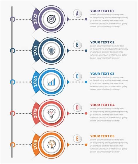 Premium Vector Modern Vertical Timeline Infographics