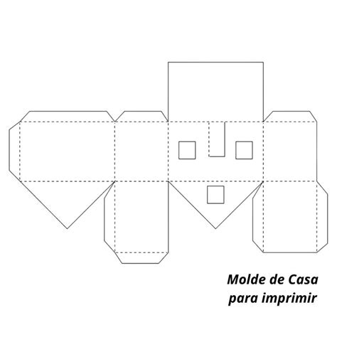 Molde de casa para imprimir e montar grátis Artesanato Passo a Passo