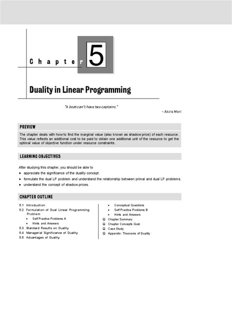 duality problem pdf linear programming mathematical analysis