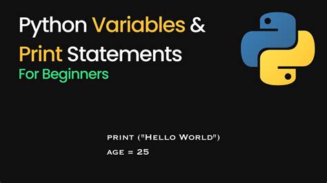 intro to python variables and print statemetns youtube