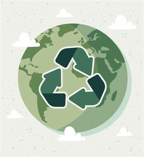 Premium Vector Recycle Arrows In Earth Planet
