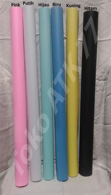 Kertas Karton Manila Warna Biru Hijau Hitam Kuning Pink Putih 12Lembar