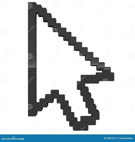 Mouse Pointer Arrow Clicked Or Cursor Click Line Art Icon Vector