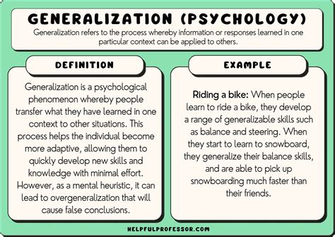 generalization psychology 10 examples and definition 2024
