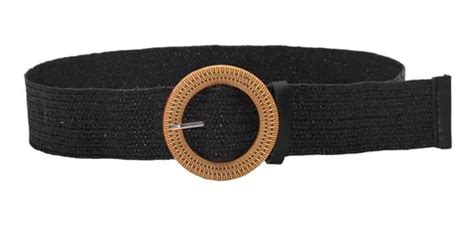 Cinto De Palha Feminino Fivela Redonda Cintura Elástica Parcelamento
