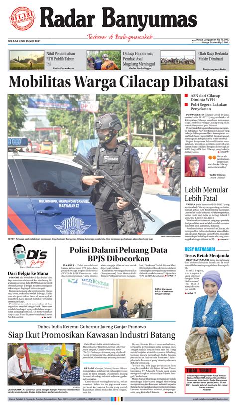 Epaper Selasa Mei Radar Banyumas Digital Edition