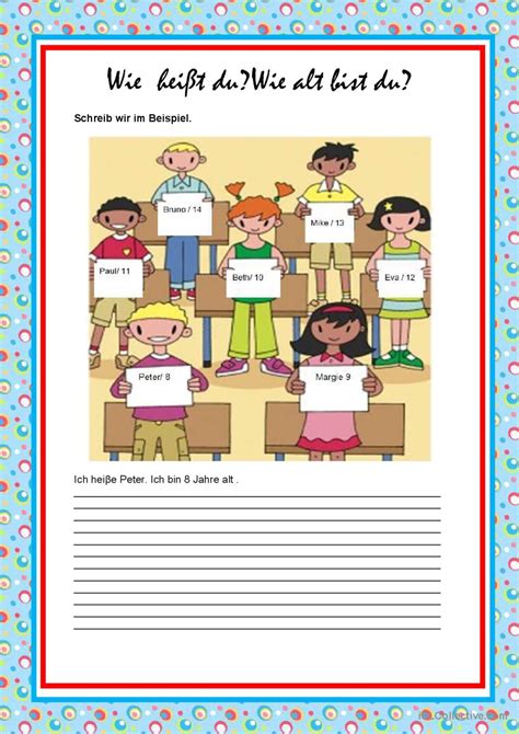 Persönliche Informationen Wie heis Deutsch DAF Arbeitsblätter pdf doc