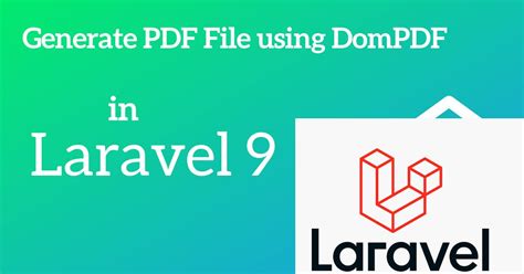laravel 9 generate pdf file using dompdf