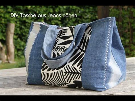 DIY Tote Bag Jeans Tasche Shopper Strandtasche Upcycling