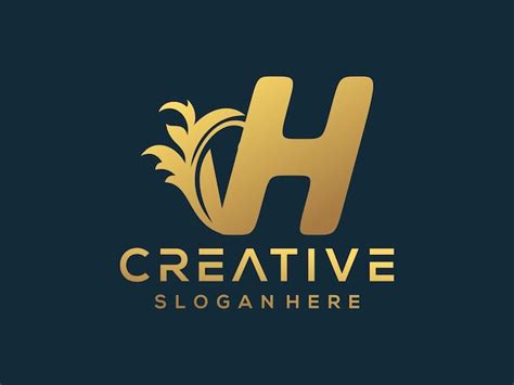 Premium Vector Golden Luxury Letter H Logo Template