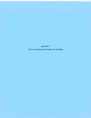 Fillable Online Yosemite Epa SOP 15 Continuous Particulate Air Sampling