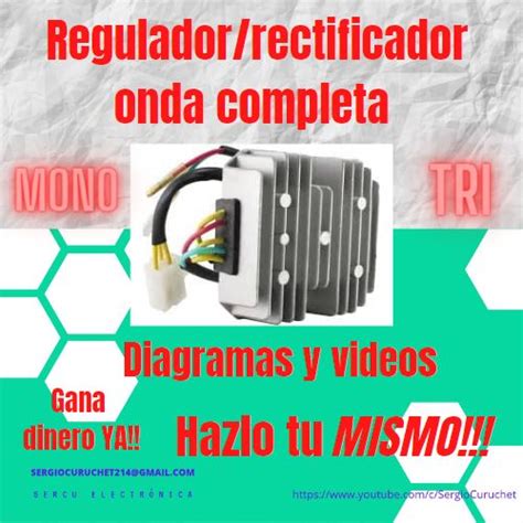 Regulador rectificador Onda completa de 6 y 12 volt Sercu Electrónica