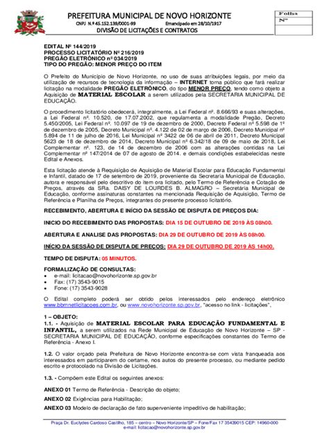 Preenchível Disponível publicacao novohorizonte sp gov Dirio Oficial
