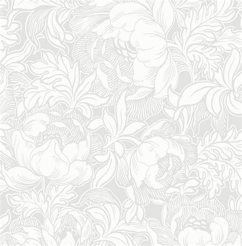 Blumen Tapeten Tonal Florals 273849 Florale Tapeten Vlies Grau Weiß